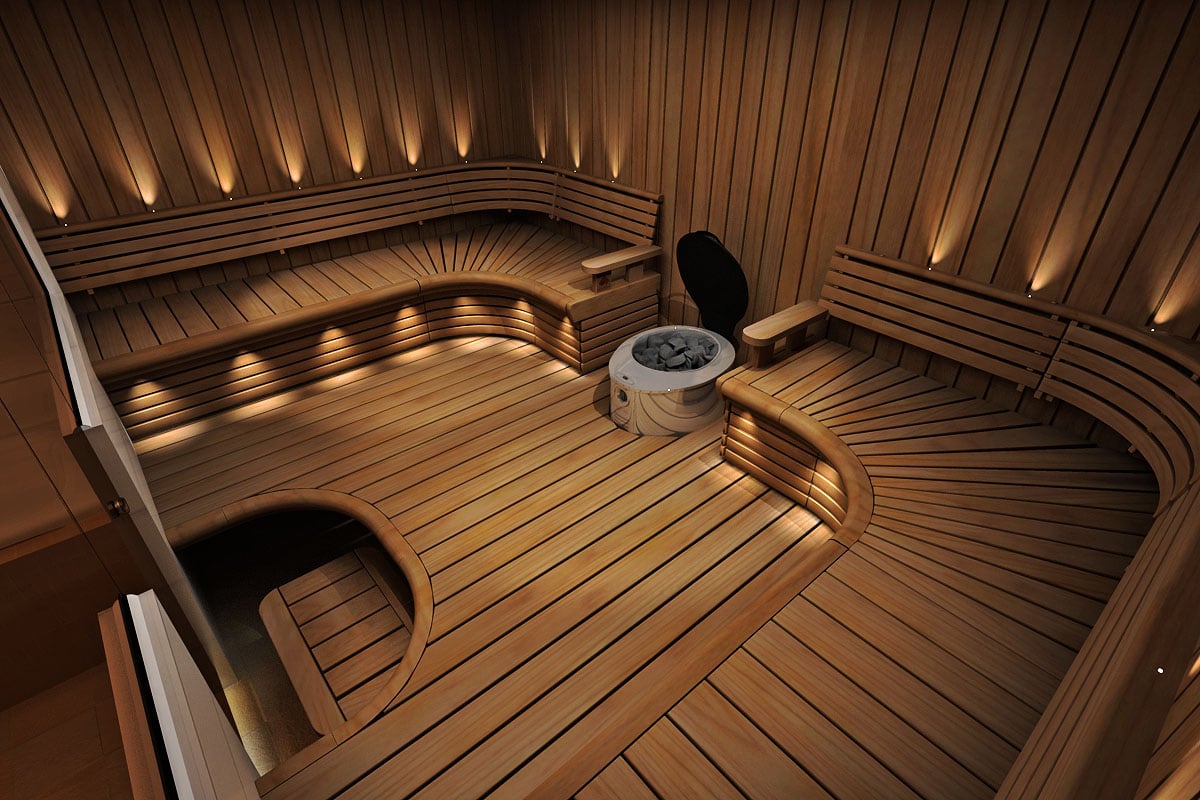 Design challenge 1: Opposing ceilings - Sun Sauna